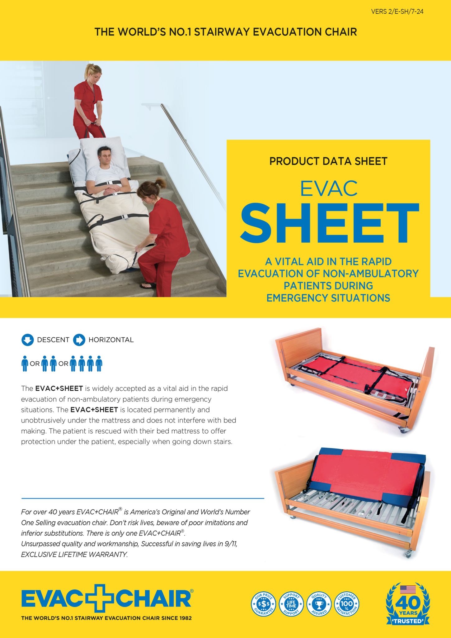 EVAC+SHEET - Evacuation Chairs by Evac+Chair