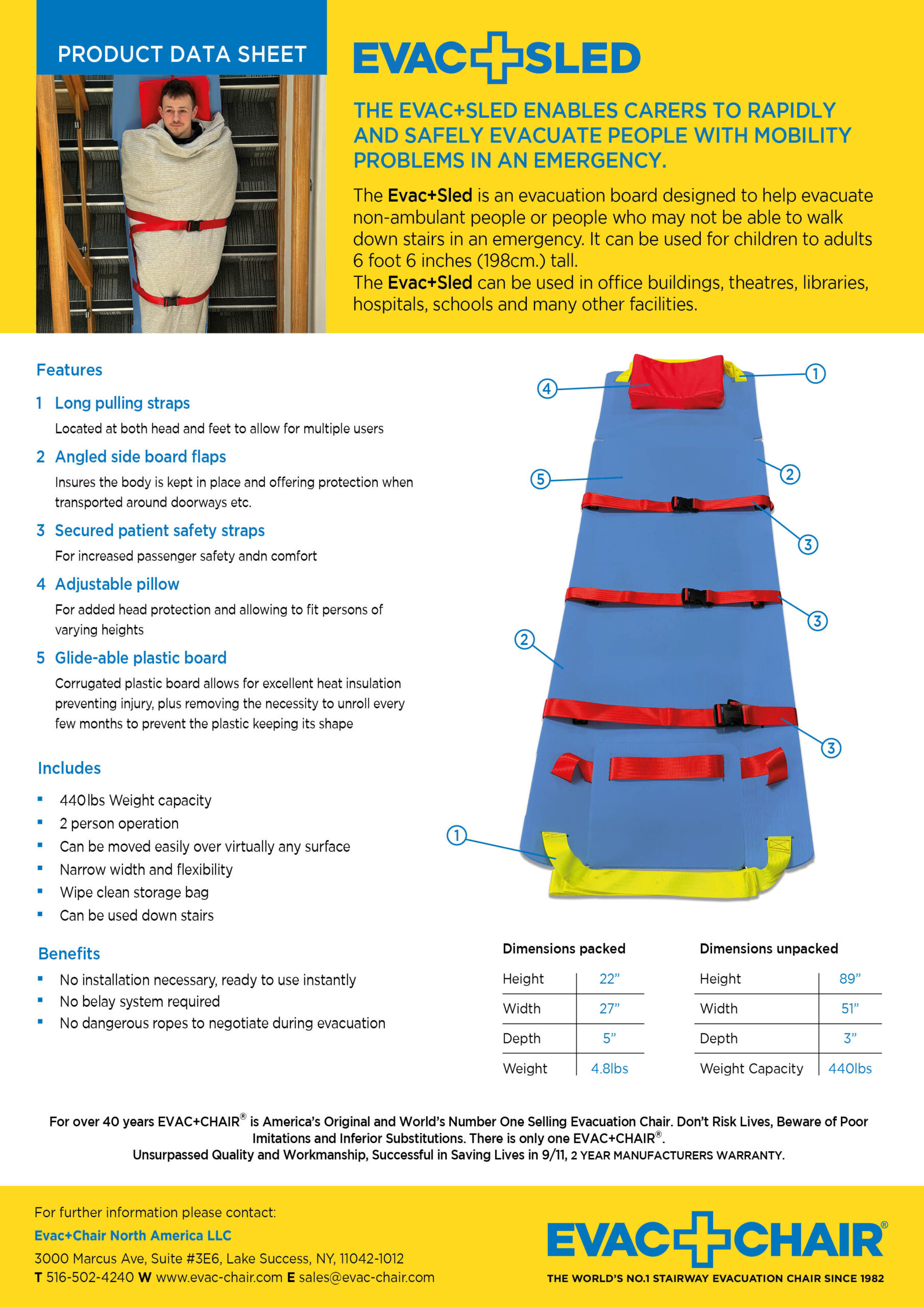 Evac+Sled - Medical Patient Evacuation Sled | Evac+Chair